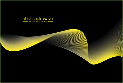 Abstract Yellow Grey Light Lines On Black Background Elegant For Business Or Hi Tech