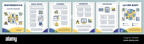 Mathematics Lessons Brochure Template Layout Flyer Booklet Leaflet