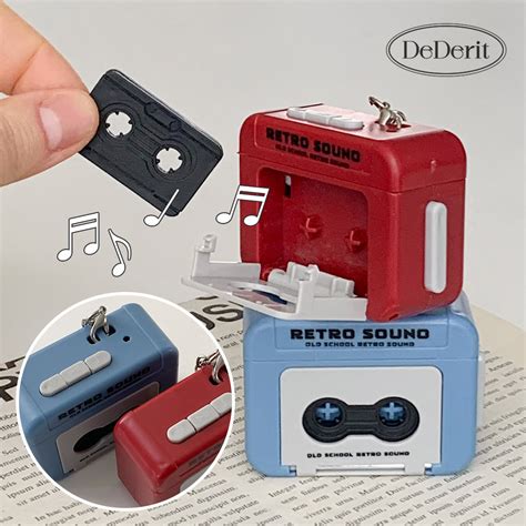 데데리트 데데리트 귀여운 미니 레트로 카세트 녹음 키링 음성 음악 재생 테이프 뮤직 플레이어 가방 꾸미기 백꾸 인싸템 열쇠고리 생일 친구 우정 커플 선물