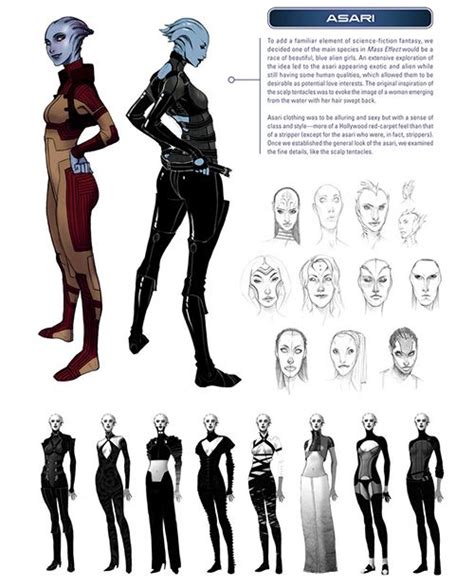 Asari Concept Art From Mass Effect Mass Effect Characters Mass