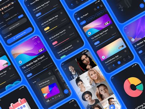taska task and project management app ui kit on behance behance