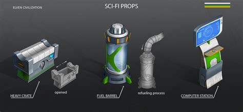 Artstation Concept Art Sci Fi Props