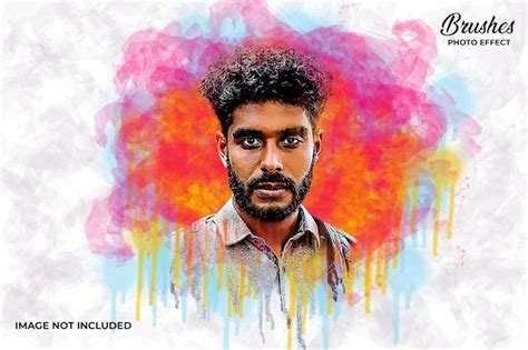 Premium PSD Watercolor Oil Painting Brush Photo Effect