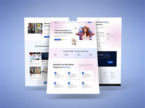 E Learning Web Page Template Design On Behance