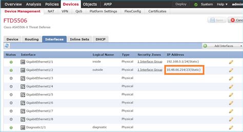 Configure Firepower Threat Defense Ftd Management Interface Cisco