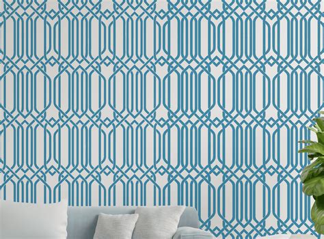 Geometric Wall Stencil Design At Charles Dunaway Blog