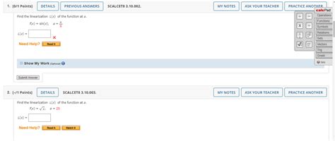 Solved Scalcet8 310002 Find The Linearization Lx Of The