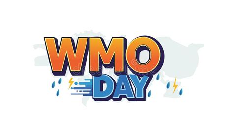 World Wmo Day Weather Awareness Stock Vector Illustration Of Banner Organization 361333885