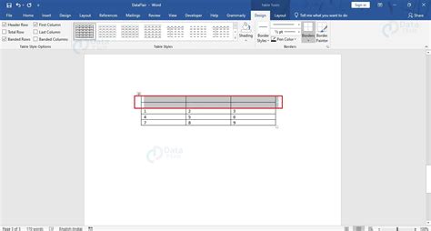 how to add rows and columns in a table in word dataflair