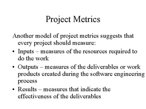 Chapter Software Process And Project Metrics Software