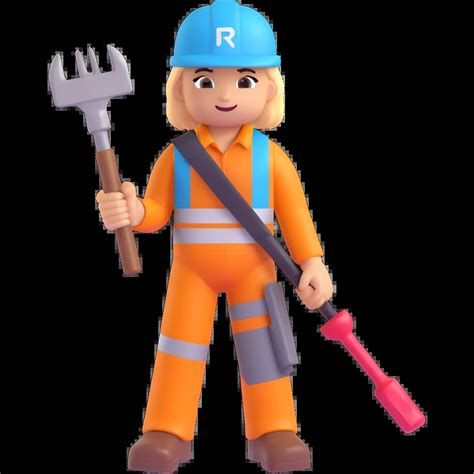 Roblox Character Holding A Tool Playful Expression Vibrant Outfit 3d Style Emoji Ai Emoji