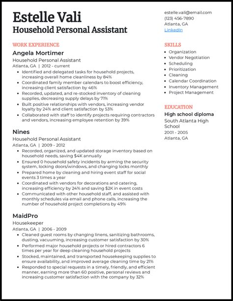 7 Personal Assistant Resume Examples For 2025