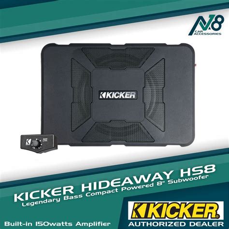 Kicker 11hs8 Hideaway™ Compact Powered 8 Underseat Subwoofer Genuine