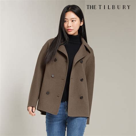 포스티 더틸버리 울 더블 브레스트 숏 코트 Tmbm0ct78