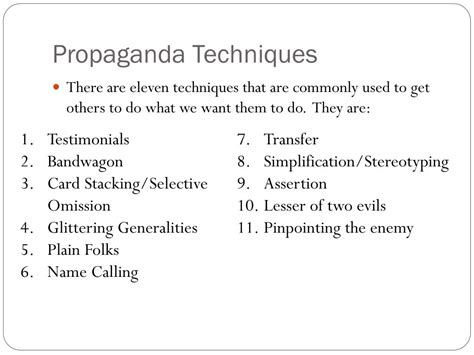 Simplification Propaganda Examples