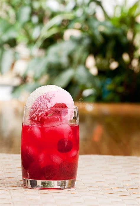 Raspberry Float Stock Image Image Of Cocktail Summer 9087127