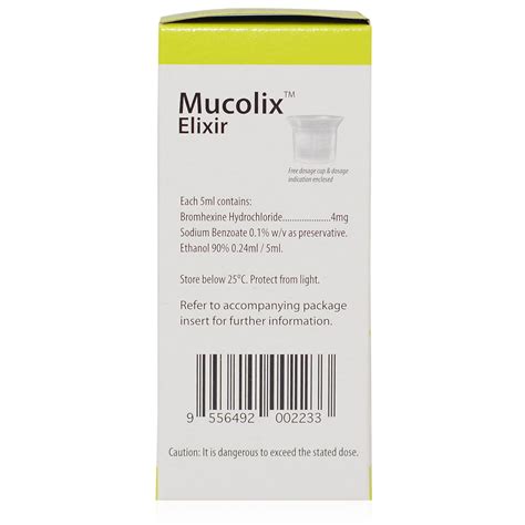 Mucolix Elixir 90ml Woods Pharmacy