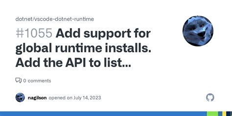 add support for global runtime installs add the api to list available
