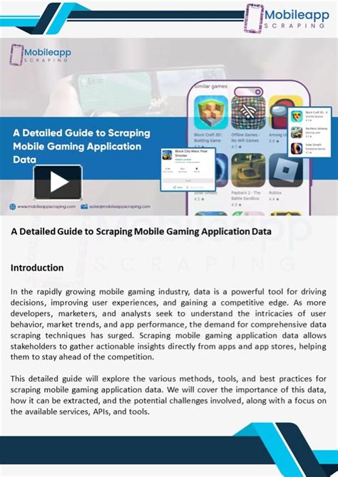 PPT – A Detailed Guide to Scraping Mobile Gaming Application Data PowerPoint presentation | free ...