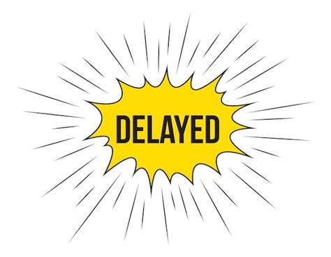 Premium Vector Delayed Red Rubber Stamp Vector Design