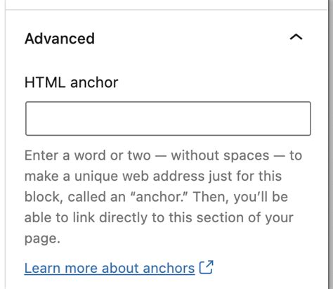 Adding Anchor Links In WordPress Tiny Blue Orange