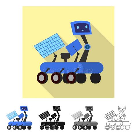 Vector Design Of Robot And Factory Symbol Collection Of Robot And Space Stock Vector