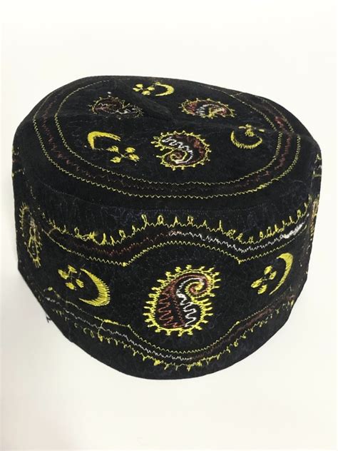Buy Black Nizzam Style Hausa Kufi Cap Aboki Fulani Hat Capkingsng
