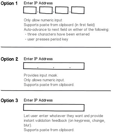 Forms Best UI To Allow Expert Users To Enter An Ip Address IPv User Experience Stack