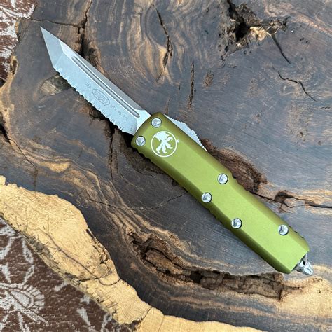 Microtech Utx 85 T E Od Green Apocalyptic Full Serrated 233 12apod American Edge Knives