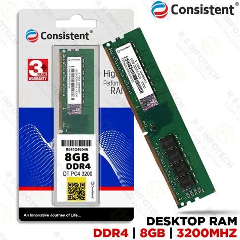 Consistent 8gb Ddr4 3200mhz Desktop Ram 3 Year