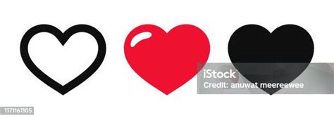 붉은 심장 기호는 다양한 형태의 사랑의 상징이다 사랑의 날에 미디어를 조립합니다 때리기에 대한 스톡 벡터 아트 및 기타 이미지 때리기 하트 모양 0명 Istock