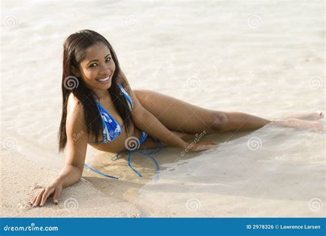Dominican Girl At The Beach Royalty Free Stock Image Cartoondealer
