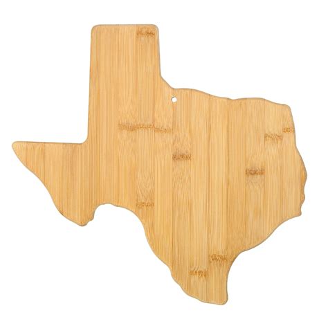 Texas State Shaped Bamboo Serving And Cutting Board Totally Bamboo