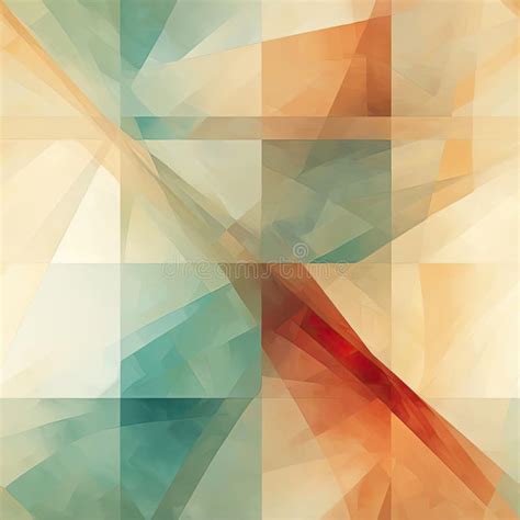 Abstract Art Background With Triangles Squares And Lines Tiled Stock Illustration