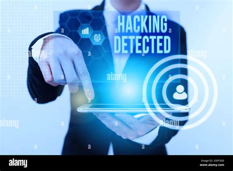 Conceptual Caption Hacking Detected Business Concept Identify The Presence Or Unauthorized