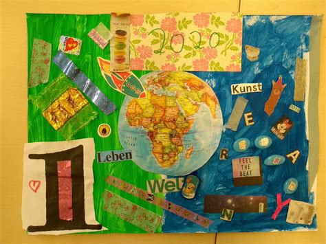 97 Kunst Collage Schule Saphranrot