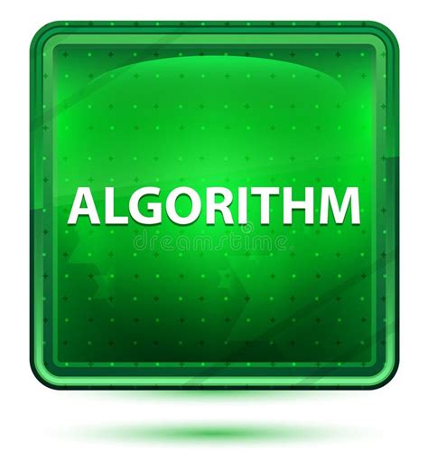 Algorithm Neon Light Green Square Button Stock Illustration Illustration Of Algorithm Method
