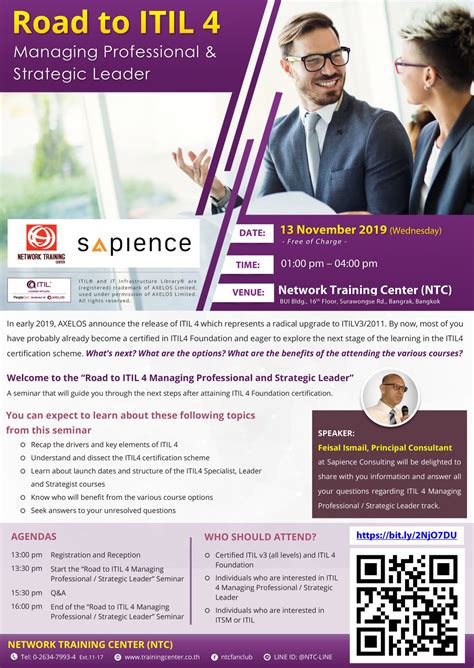 Road To Itil 4 Managing Professional And Strategic Leader Eventpop