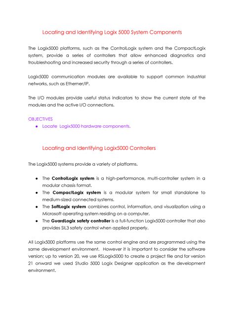2 Locating And Identifying Logix 5000 System Components Locating And Identifying Logix 5000