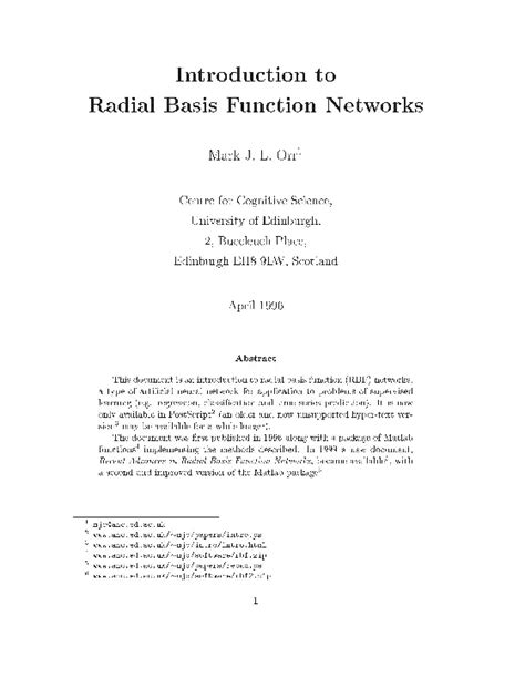 introduction to radial basis function networks docslib