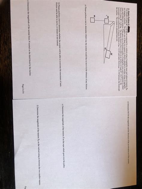 Answered Simple Problem Two Blocks Of Mass Bartleby