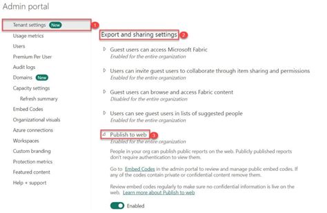 Power Bi Error Contact Your Admin To Enable Embed Code Creation