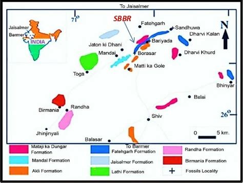 Geological Map Showing Outcrops Of Fatehgarh Formation At Sbbr In The Download Scientific