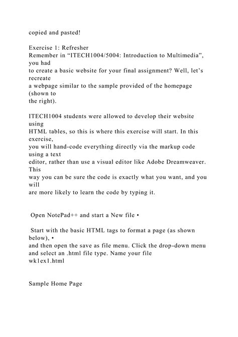 Itech2106 6106 Lab01 Html Css Intro And Needs Analysispdfdocx