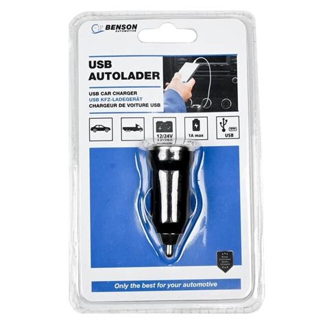 Benson Compacte Autolader USB A V Zwart Kunststof Cheap