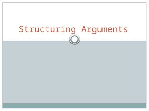 Pptx Structuring Arguments Inductive Reasoning Inductive Reasoning