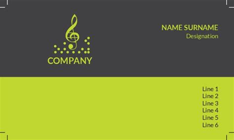 Musician Visiting Card Designs Singer Business Cards Printing