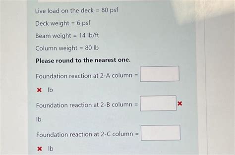 Solved Determine The Loads Developed In Each Column Support Chegg Com