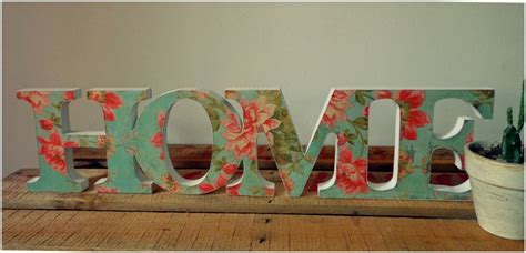 Letras Home Con Decoupage Manualidades Manualidades Vintage Decoupage