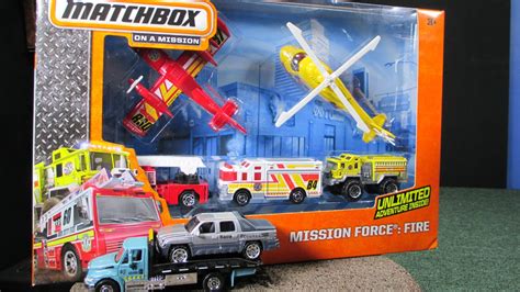 Mission Force Fire With Matchbox Fire Trucks And Sky Busters Youtube